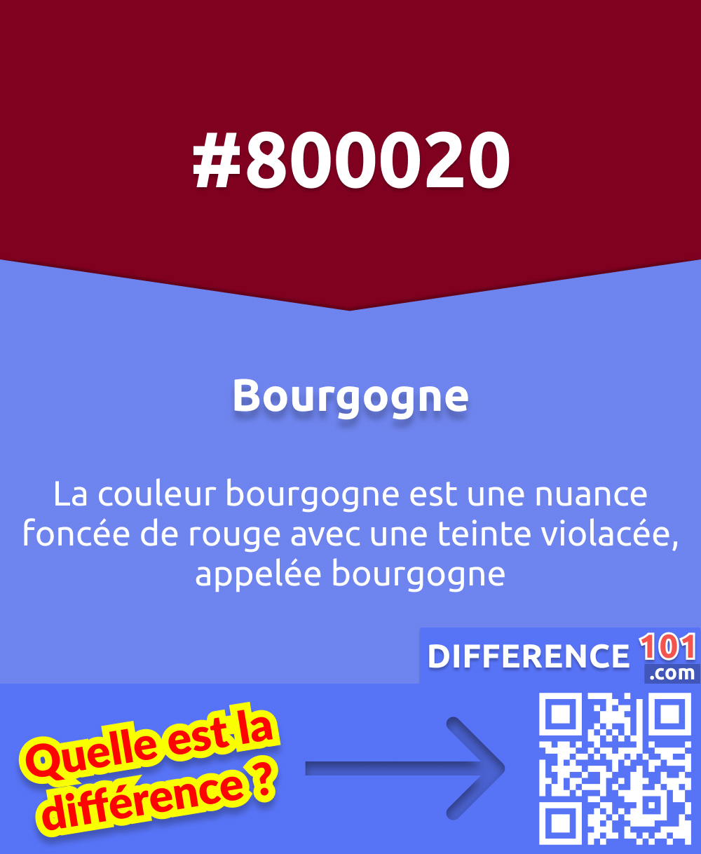 Bourgogne ou Marron: Correspondance des couleurs, différences et ...