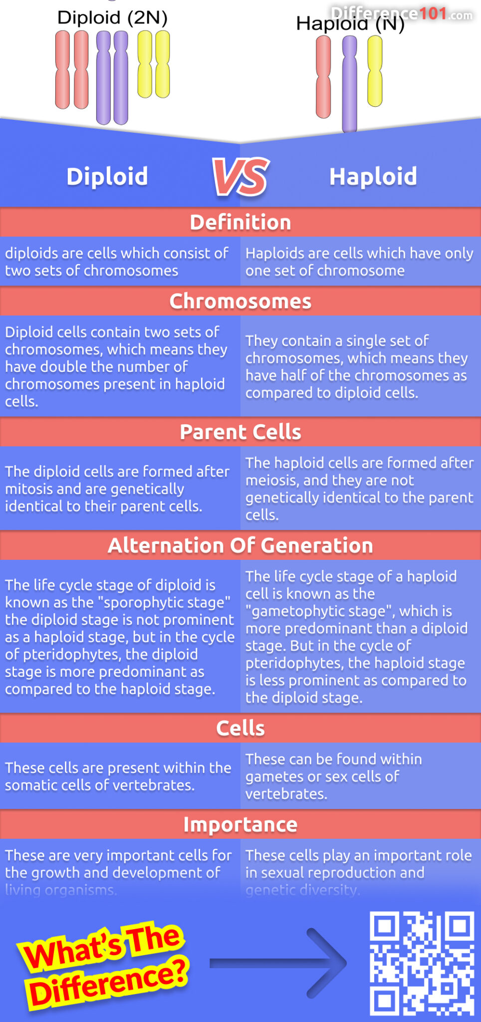 Diploid vs. Haploid: 6 Key Differences, Pros & Cons, Examples ...